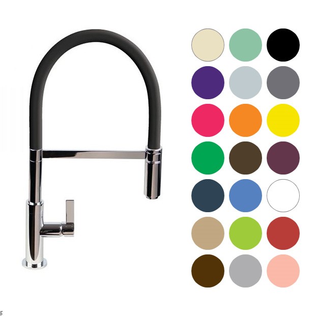 Coloured Kitchen Taps - White, beige and black kitchen mixer taps ...