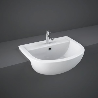 RAK Compact Semi Recessed Wash Basin 450 - NotJustTaps.co.uk