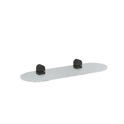 Duro Glass Shelf - Matte Black - NotJustTaps.co.uk