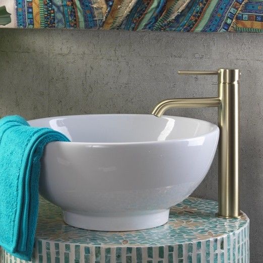 Contemporary Precision Designed Ergo Brushed Brass Taps | Bathroom Taps ...