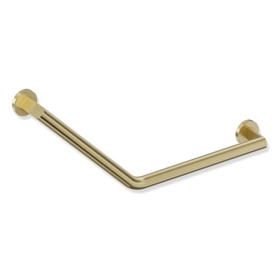HEWI Metallics L Shaped Support Rail - Brushed brass - NotJustTaps.co.uk