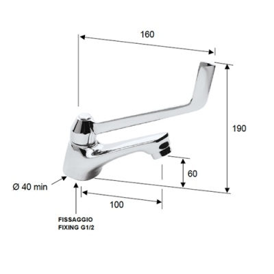 Long lever Medical Basin Taps - NotJustTaps.co.uk