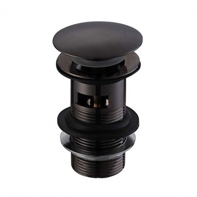 Black Slotted Clicker Basin Waste - NotJustTaps.co.uk