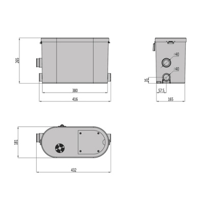FlowPro FP400K Macerator for Kitchens, Utilities and Bathrooms ...