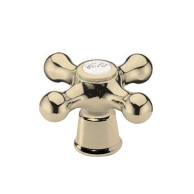 Pair Gold Plated Traditional Tap Handles - NotJustTaps.co.uk