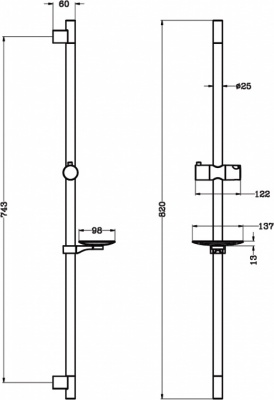Luxury Round Slide Rail Kit - NotJustTaps.co.uk