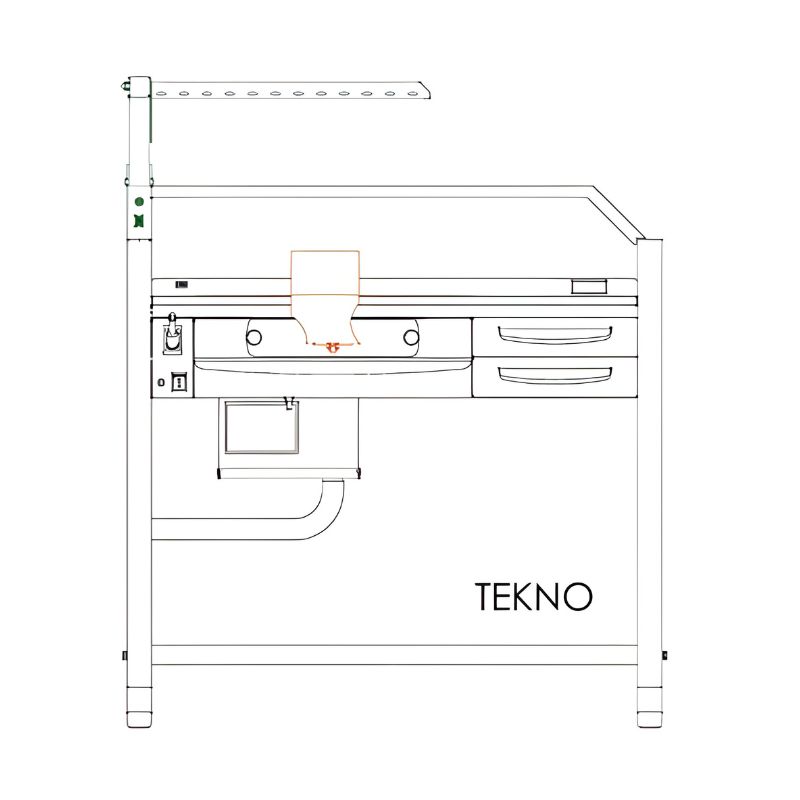 Tekno Single Station Dental Lab Bench - NotJustTaps.co.uk
