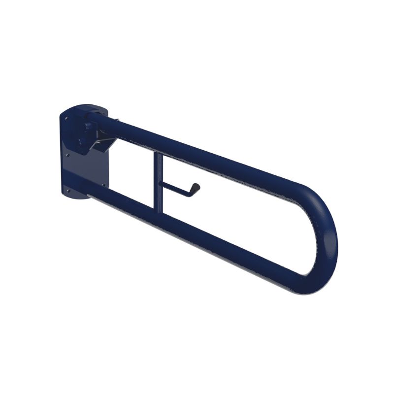 Comfort Blue Hinged Support Arm | With Toilet Roll Holder - NotJustTaps ...