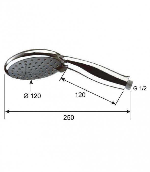 Cascade Hand Shower with 2 Function Jets - NotJustTaps.co.uk