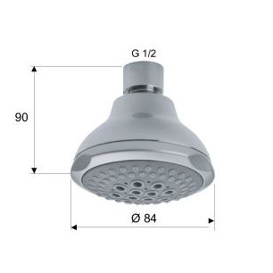 Premier Two Function Commercial Shower Head - NotJustTaps.co.uk