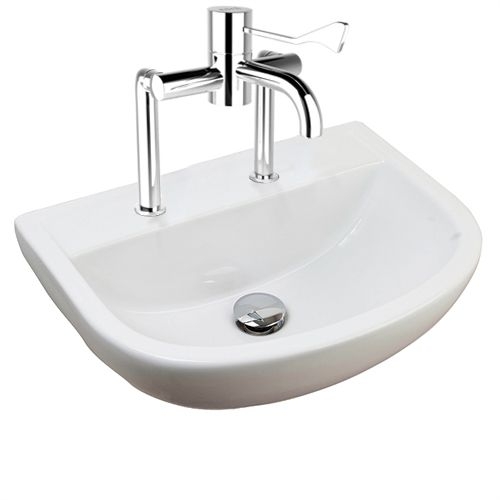 Healthcare '50' Two Tap Hole Medical basin - NotJustTaps.co.uk