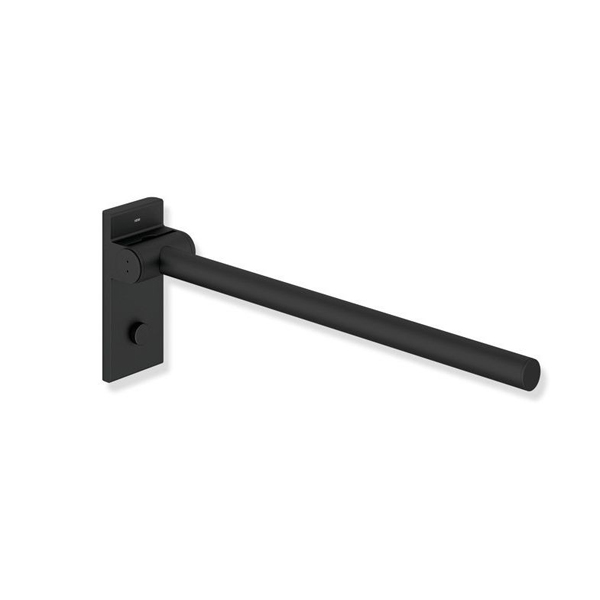 System 900 Mono Hinged Support Rail - Matt Black - NotJustTaps.co.uk