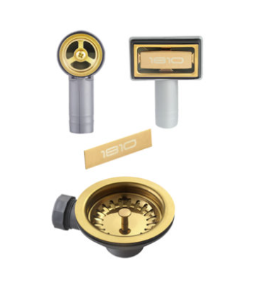 Luxe Gold Brass Basket Strainer Waste Kit - NotJustTaps.co.uk