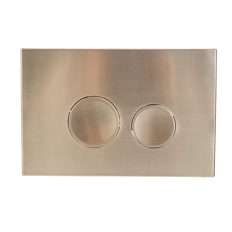 Dual Flush Brushefd Brass Flush Plate | Rectangular - NotJustTaps.co.uk