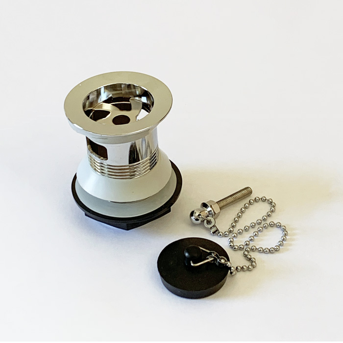 Contract basin waste with rubber plug - NotJustTaps.co.uk