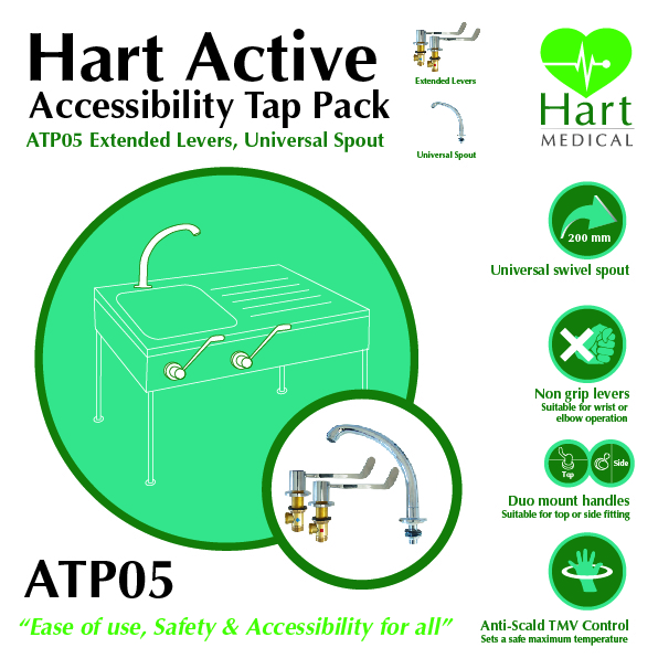 Hart Active Extended Lever Taps - NotJustTaps.co.uk
