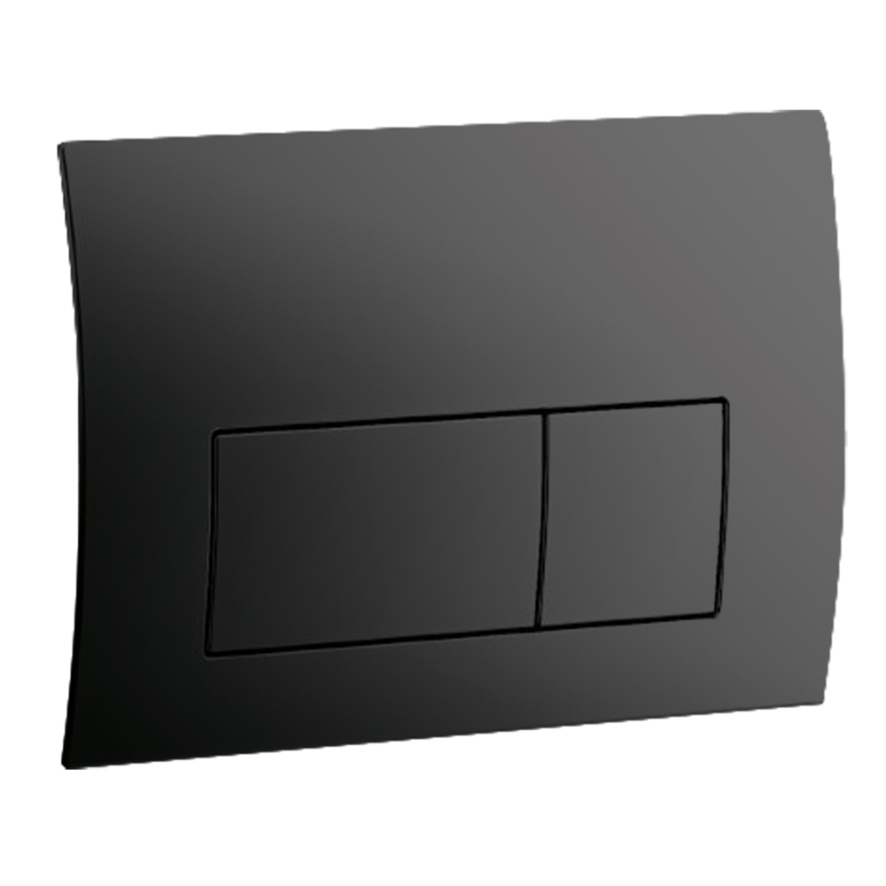 Dual Flush Black Flush Plate | Rectangular - NotJustTaps.co.uk