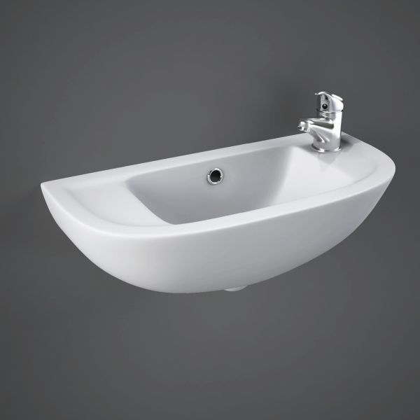 RAK Compact Slimline Wall Hung Basin - NotJustTaps.co.uk