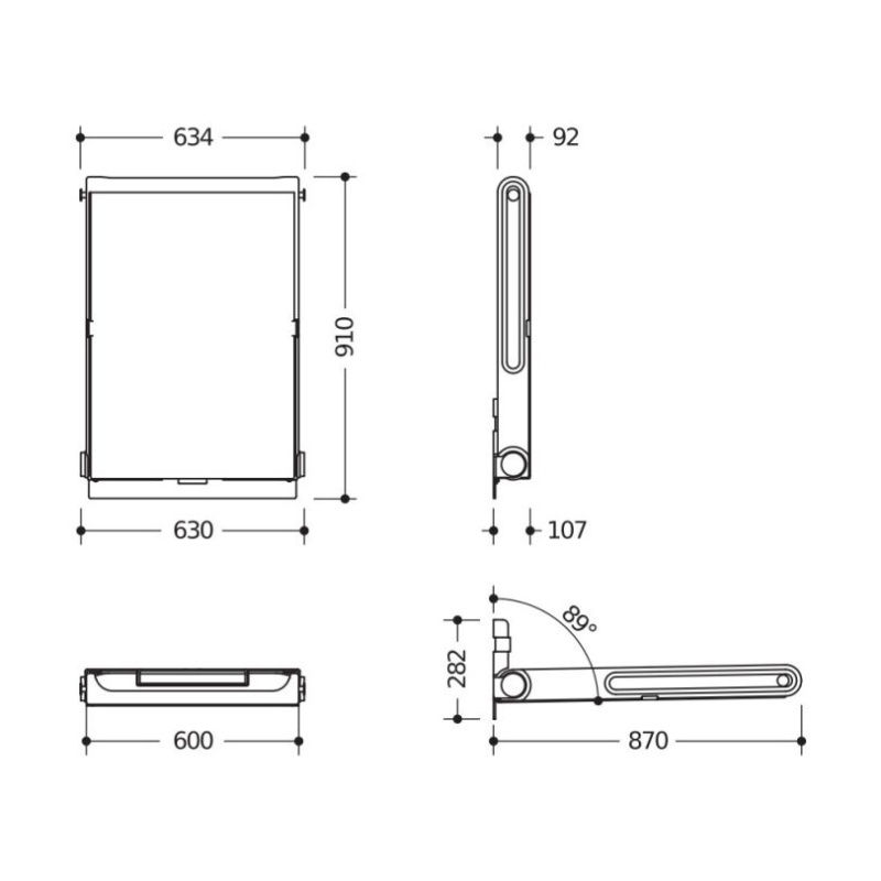 HEWI Premium Design Baby Change Table - NotJustTaps.co.uk