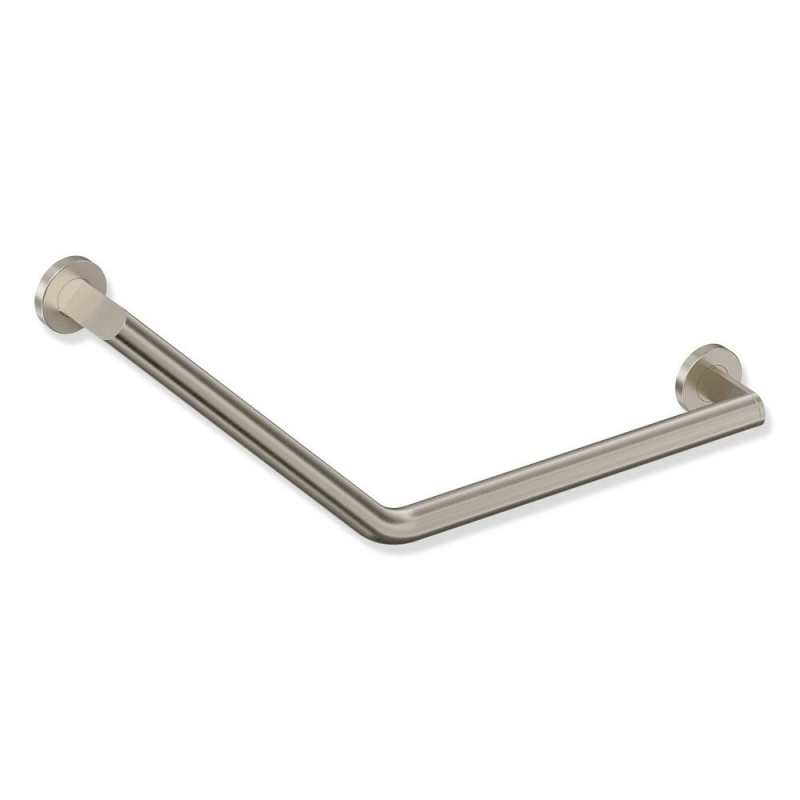 HEWI Metallics L Shaped Support Rail - Brushed Nickel - NotJustTaps.co.uk