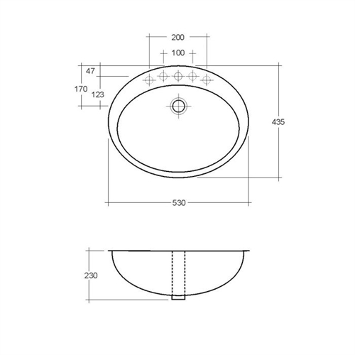 RAK Medical Countertop Basin - 1 Tap Hole - NotJustTaps.co.uk