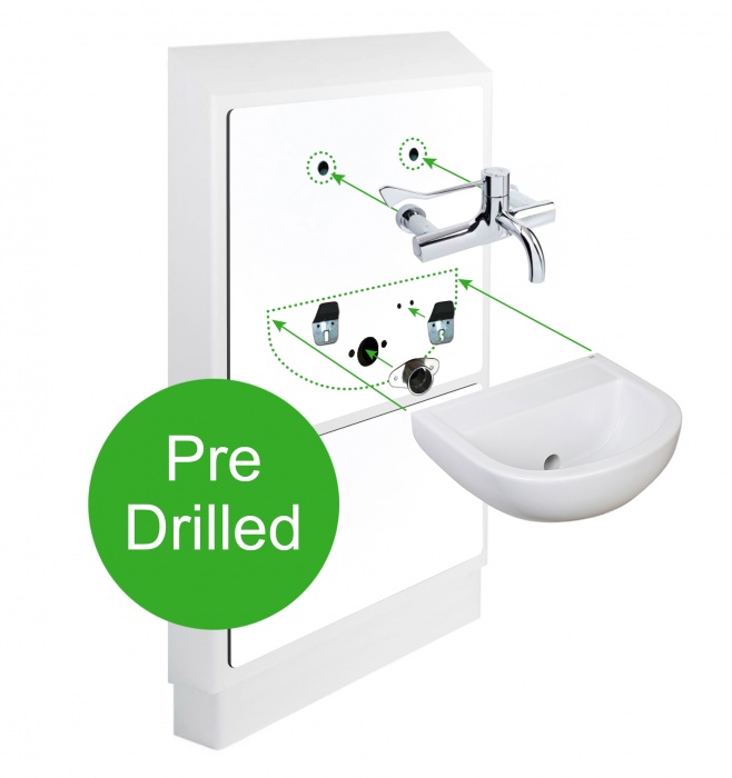Medic Line Easy-Fit Half Height IPS Unit | White - NotJustTaps.co.uk