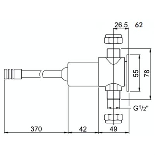 Exposed Knee Operated Tap Valve - NotJustTaps.co.uk
