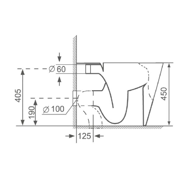 Layla Comfort Height Rimless Back to Wall Pan - NotJustTaps.co.uk