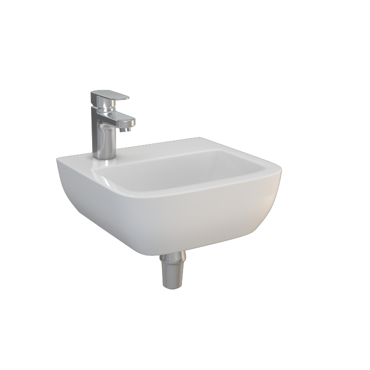 Portsmouth 50cm Left Handed 'Doc M' Washbasin - NotJustTaps.co.uk