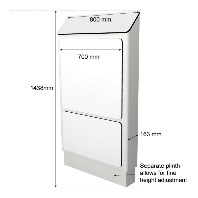 Medic Line Easy-Fit Half Height IPS Unit | White - NotJustTaps.co.uk