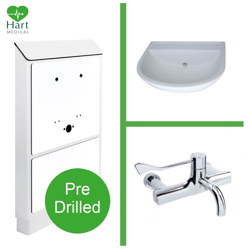 Medic Line Easy-Fit Half Height IPS Handwash Station | Pre-drilled ...