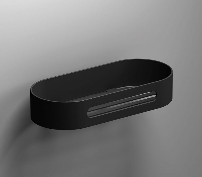 S5 black rectangular shower basket | Sonia of Spain - NotJustTaps.co.uk