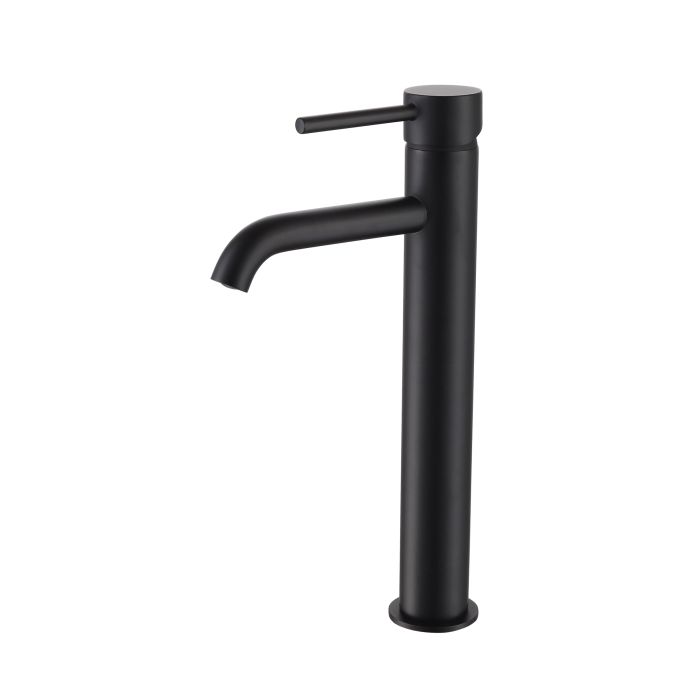 Ergo Matt Black Extra Tall Monobloc Basin Tap - NotJustTaps.co.uk
