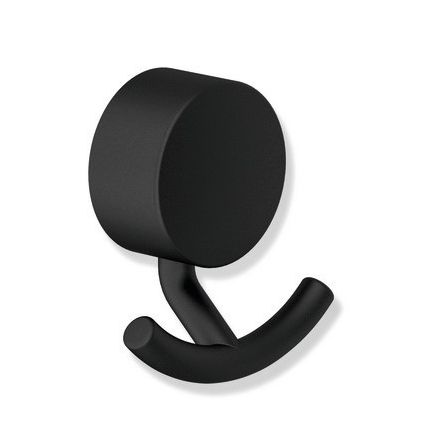 HEWI System 815 Double Robe Hook - Matt Black - NotJustTaps.co.uk