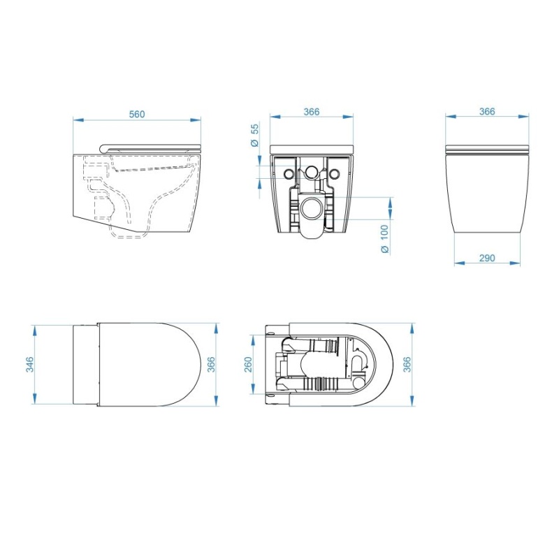 Toile Wall Mounted Toilet - Connection To Building System - NotJustTaps ...