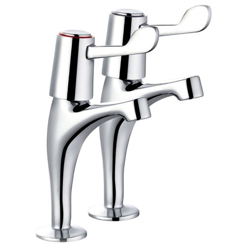 Trisen Trade Lever High Neck Pillar Taps - NotJustTaps.co.uk