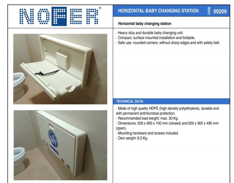 Nofercare Baby Change Unit | Horizontal Baby Change Unit - NotJustTaps ...
