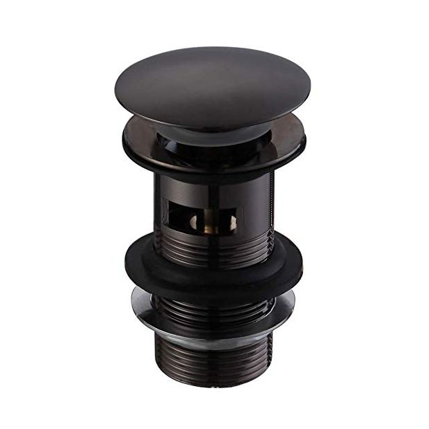 Black Slotted Clicker Basin Waste - NotJustTaps.co.uk