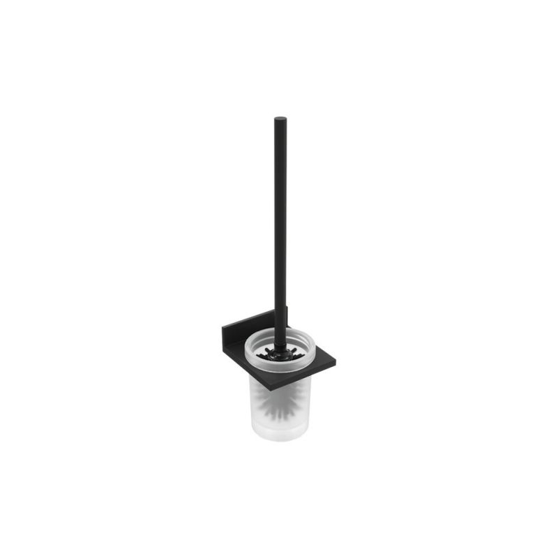 System 900Q Wall Mounted Toilet Brush Unit - Black - NotJustTaps.co.uk