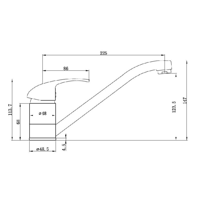 Clifden WRAS Approved Single Lever Sink Mixer - NotJustTaps.co.uk