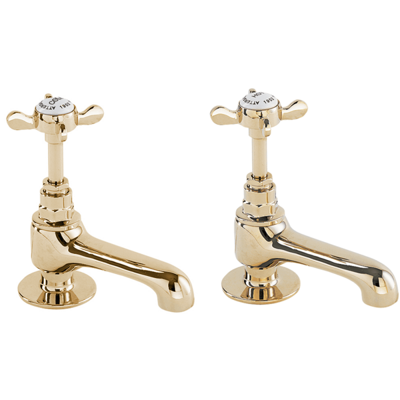 Deva Gold Basin Taps (pair) - NotJustTaps.co.uk