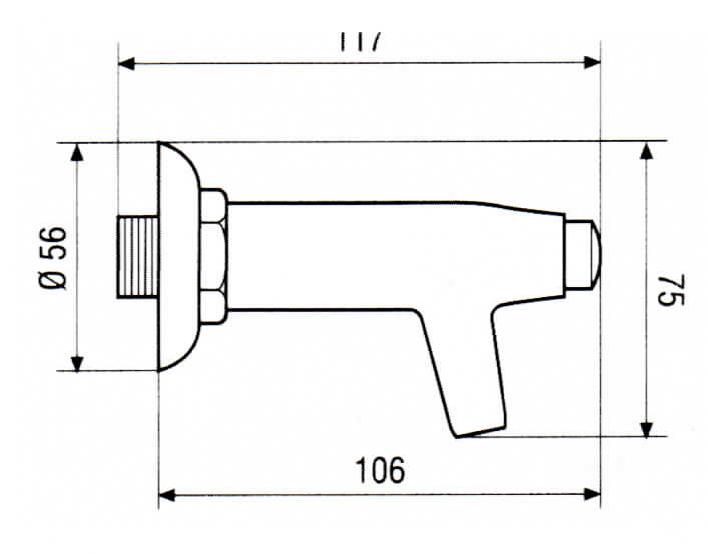 Italian Garden Push Button Bib Tap - NotJustTaps.co.uk