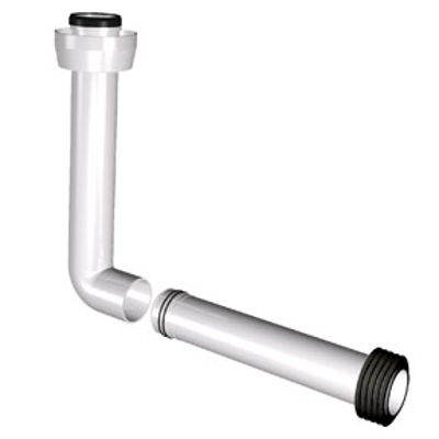 Converter Low Level Rigid Flush Pipe - NotJustTaps.co.uk