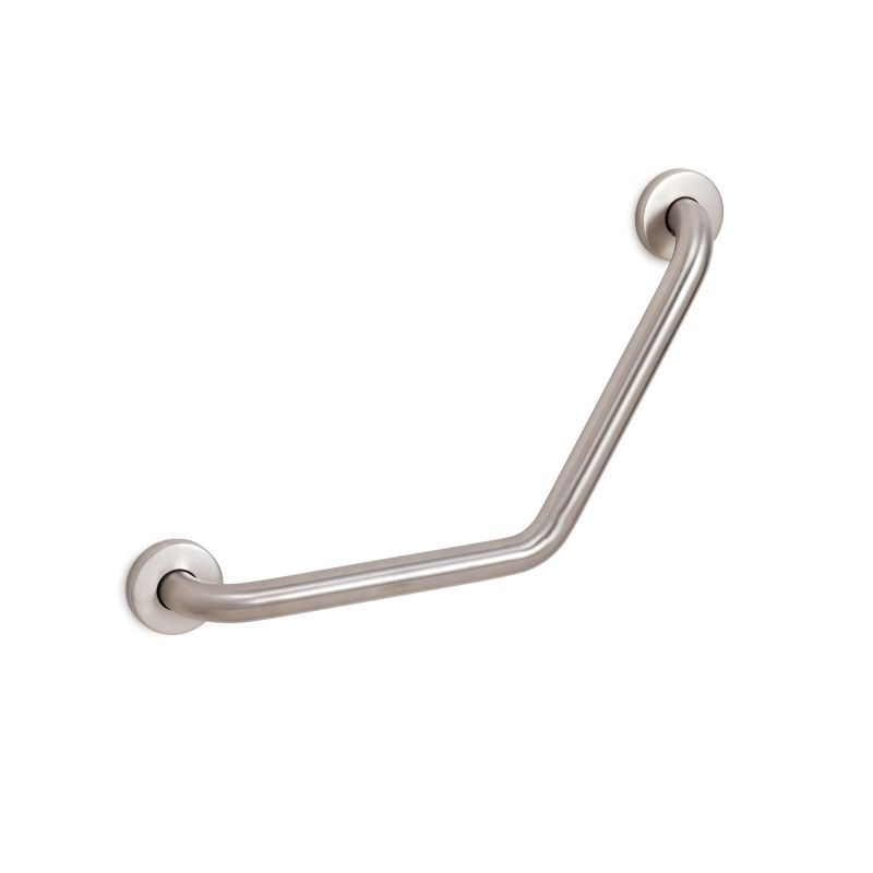 G Pro Brushed Steel Angled Grab Bar - NotJustTaps.co.uk