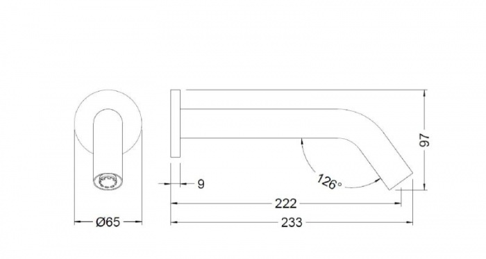 Black Wall Sensor Tap - NotJustTaps.co.uk