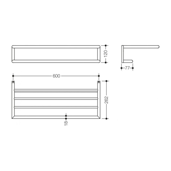 HEWI System 162 Bathroom Towel Shelf - NotJustTaps.co.uk