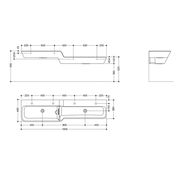 HEWI Row 4 Child Height Graduated Washbasin - NotJustTaps.co.uk