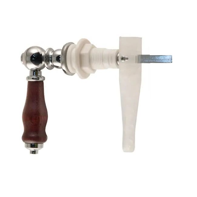Classic Mahogany Wooden Cistern Lever - NotJustTaps.co.uk