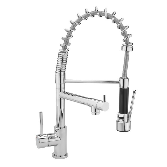 Mini Workstation Luxury Double Outlet Kitchen Tap - NotJustTaps.co.uk