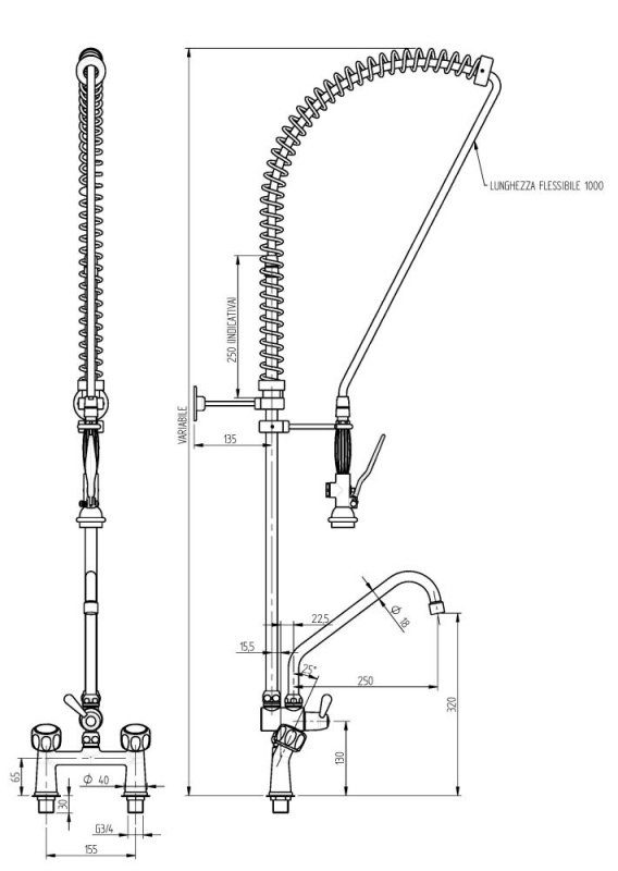 Monolith Pro Commercial kitchen Tap | Two Hole Design - NotJustTaps.co.uk